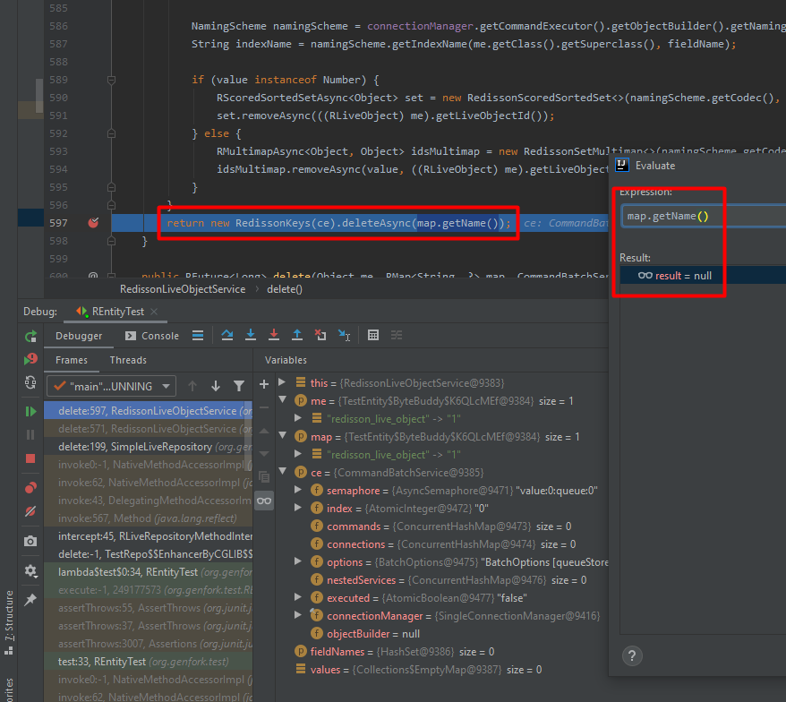 RObjectLiveService # delete: Incorrect representation obtained by the proxy's RObject getName ...