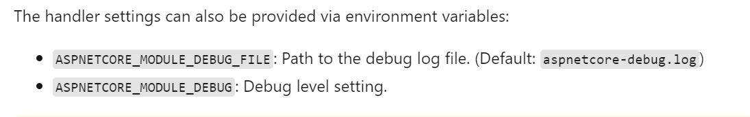 Aspnetcoremoduledebugfile Environment Variable Doesnt Work · Issue 22273 · Dotnet 