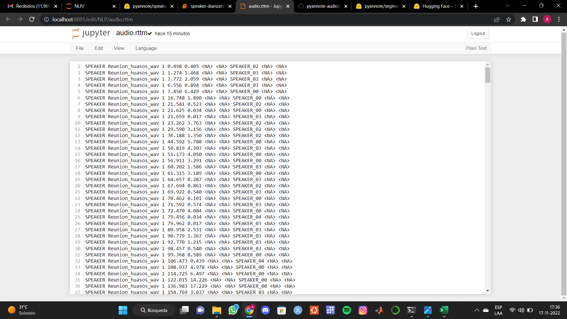 Doubt with output · Issue #1158 · pyannote/pyannote-audio · GitHub