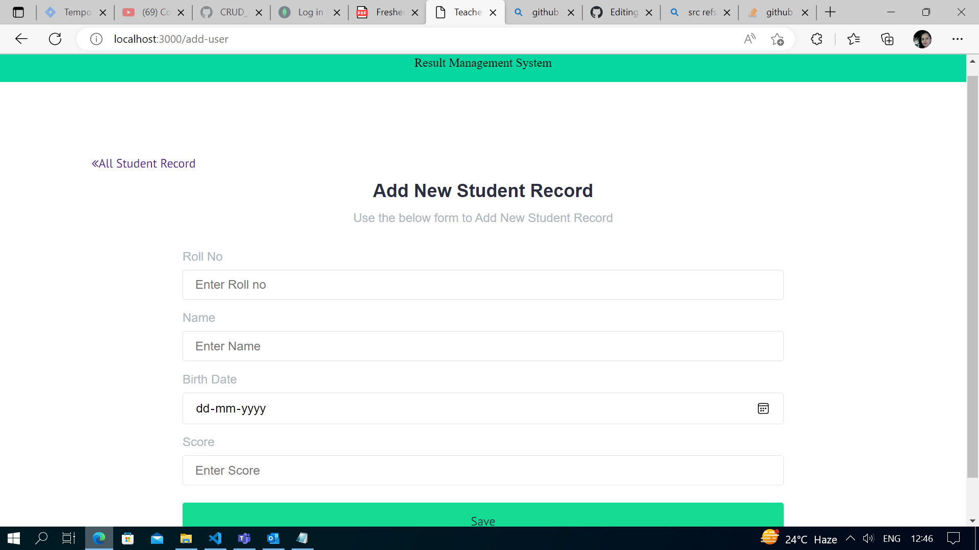 GitHub - Swati-Mishra77715041999/result-management-system