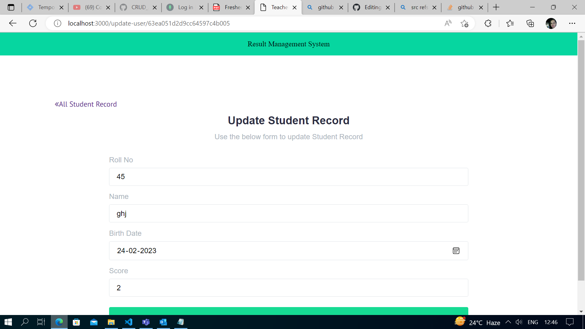 GitHub - Swati-Mishra77715041999/result-management-system