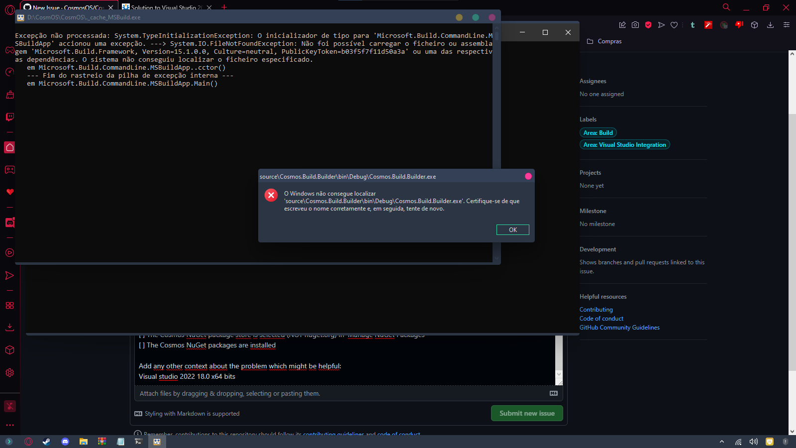 Visual studio 2022 msbuild error · Issue #2152 · CosmosOS/Cosmos · GitHub