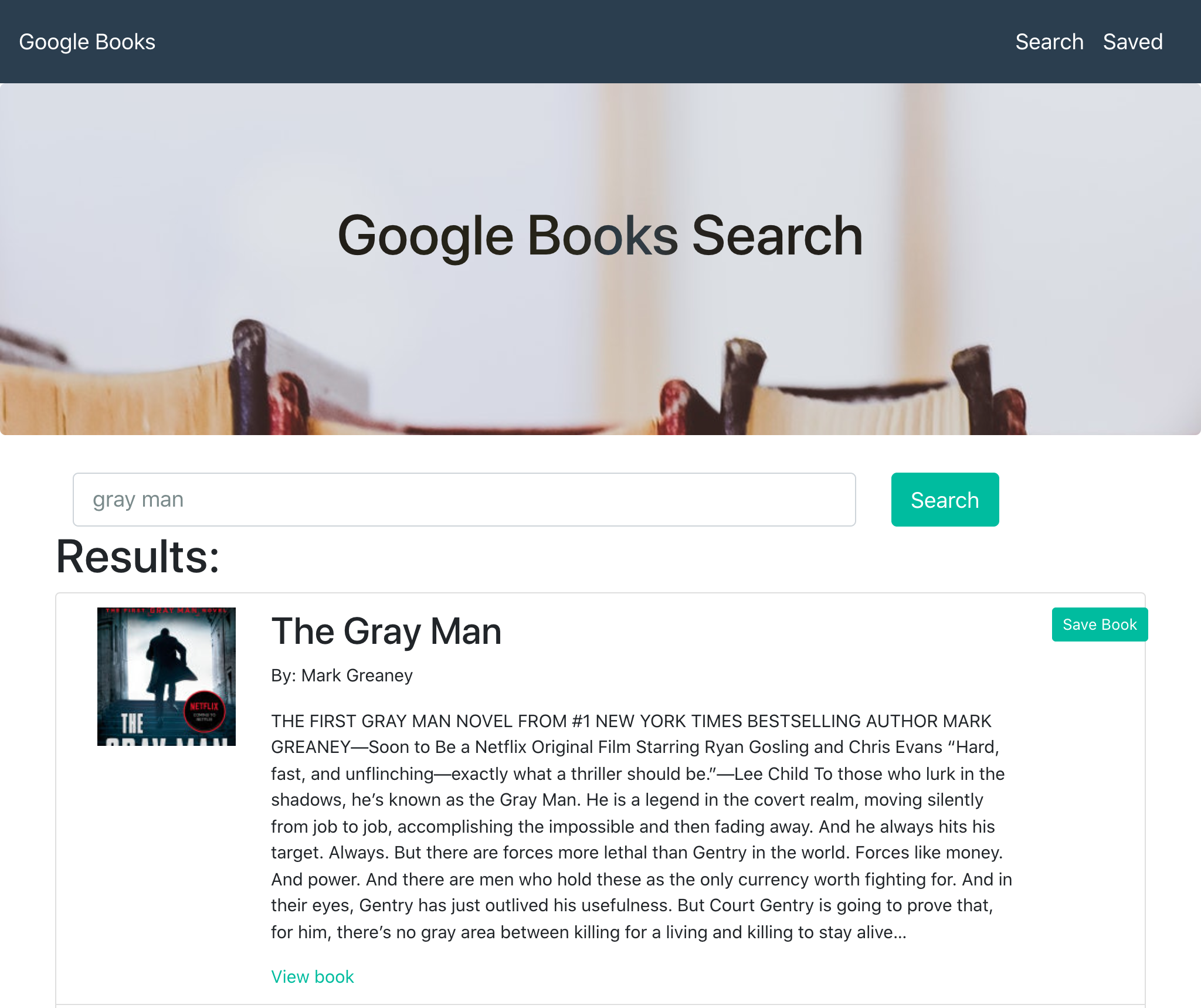 GitHub - evperkinsjr/google-books-search: Full-stack application lets ...