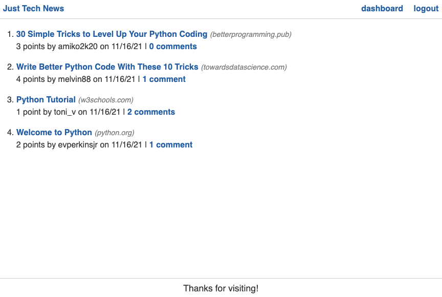 GitHub - evperkinsjr/python-newsfeed: Used Python and Flask to rebuild the server-side logic of ...