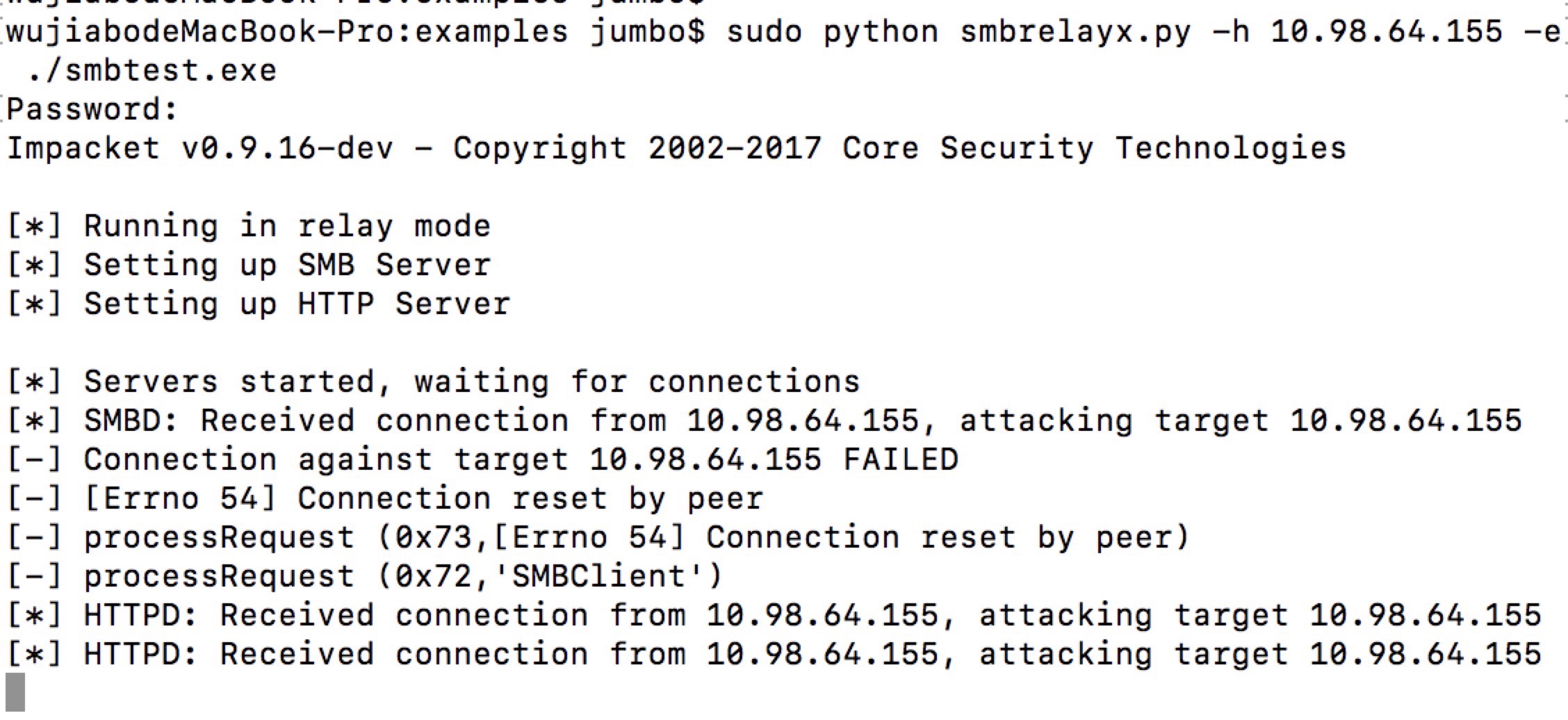 my smbrelayx don't work · Issue #371 · fortra/impacket · GitHub