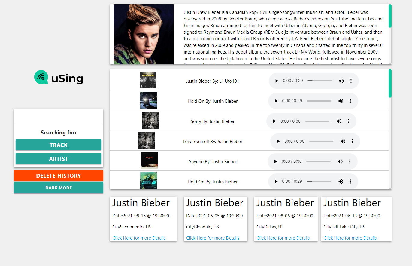 GitHub - jbryant4/uSing: An application to find our favorite songs/artists as well as their bio ...