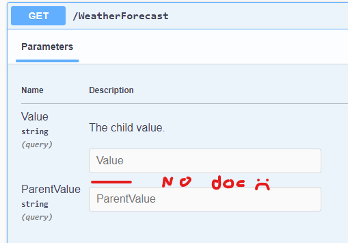 Missing parent property doc comment when using [FromQuery] parameter binding · Issue #2596 ...