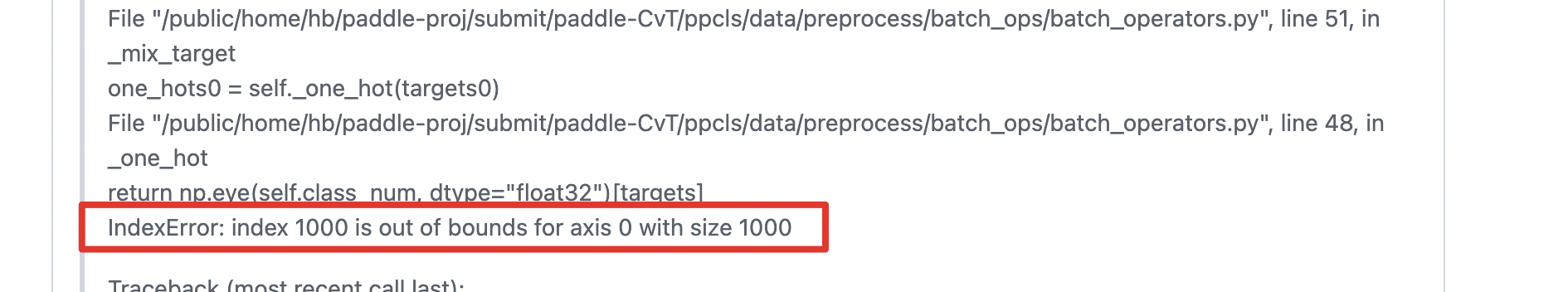 IndexError · Issue #42660 · PaddlePaddle/Paddle · GitHub