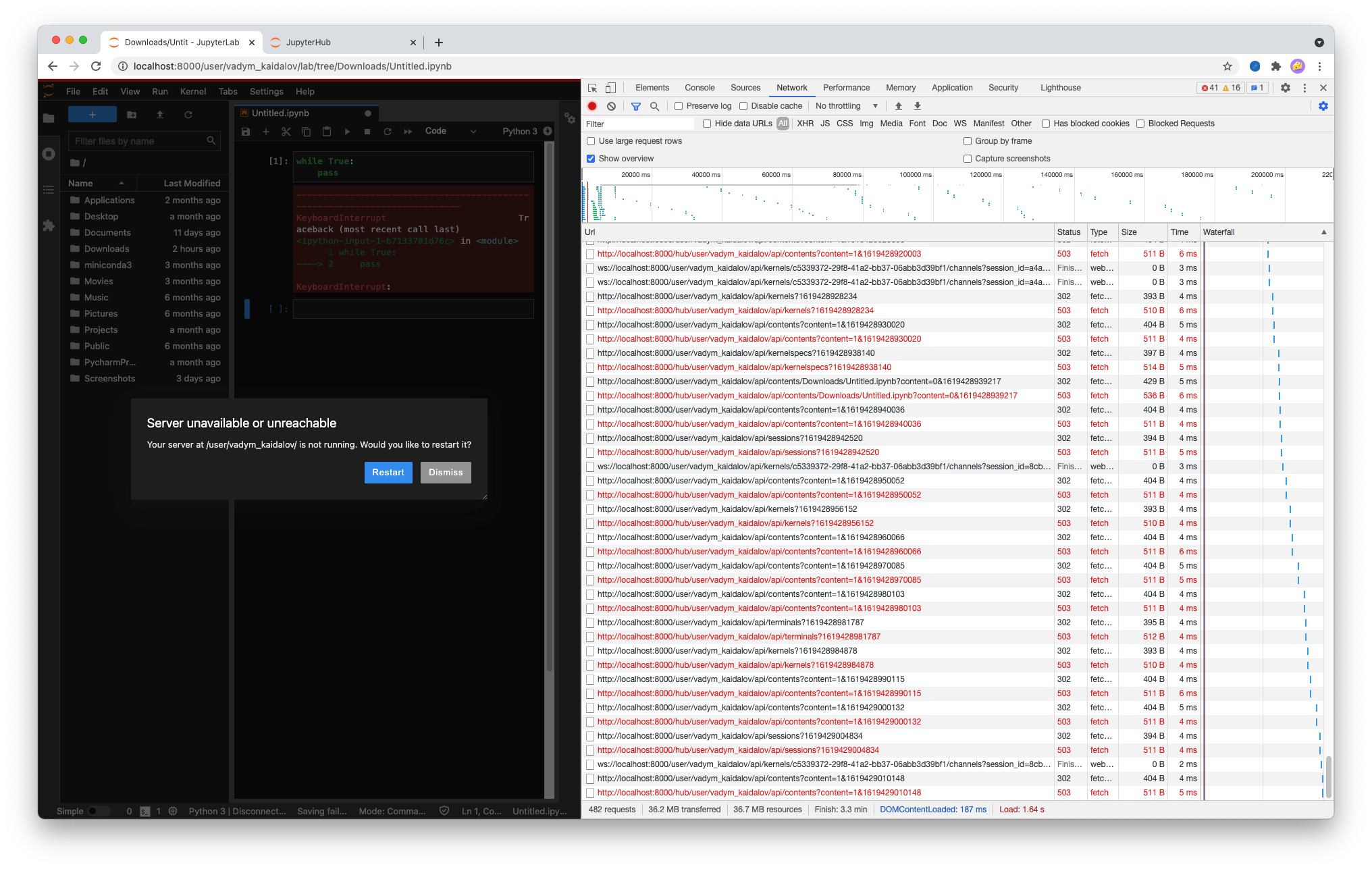 Jupyterlab Makes Too Many Requests Resulting In 503 While The Backend 6408