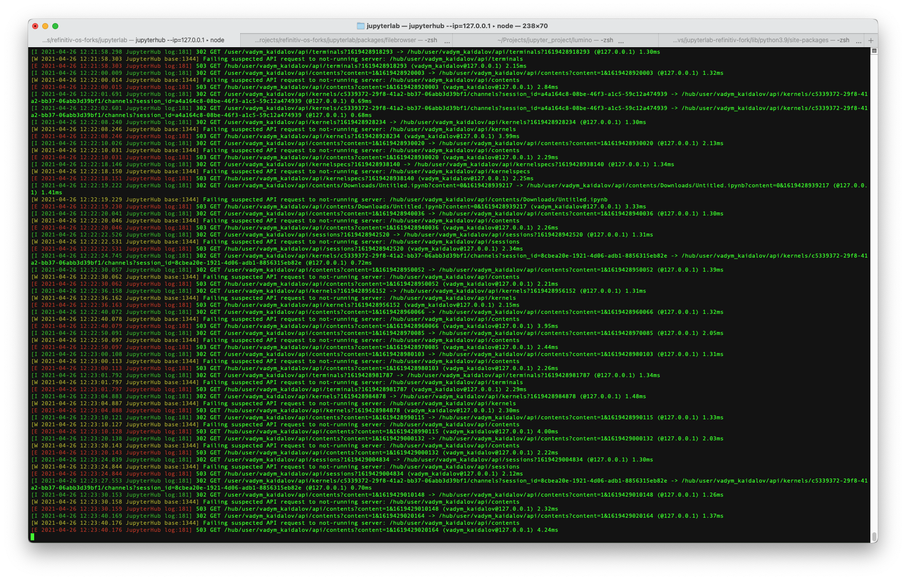 Jupyterlab Makes Too Many Requests Resulting In 503 While The Backend 8012