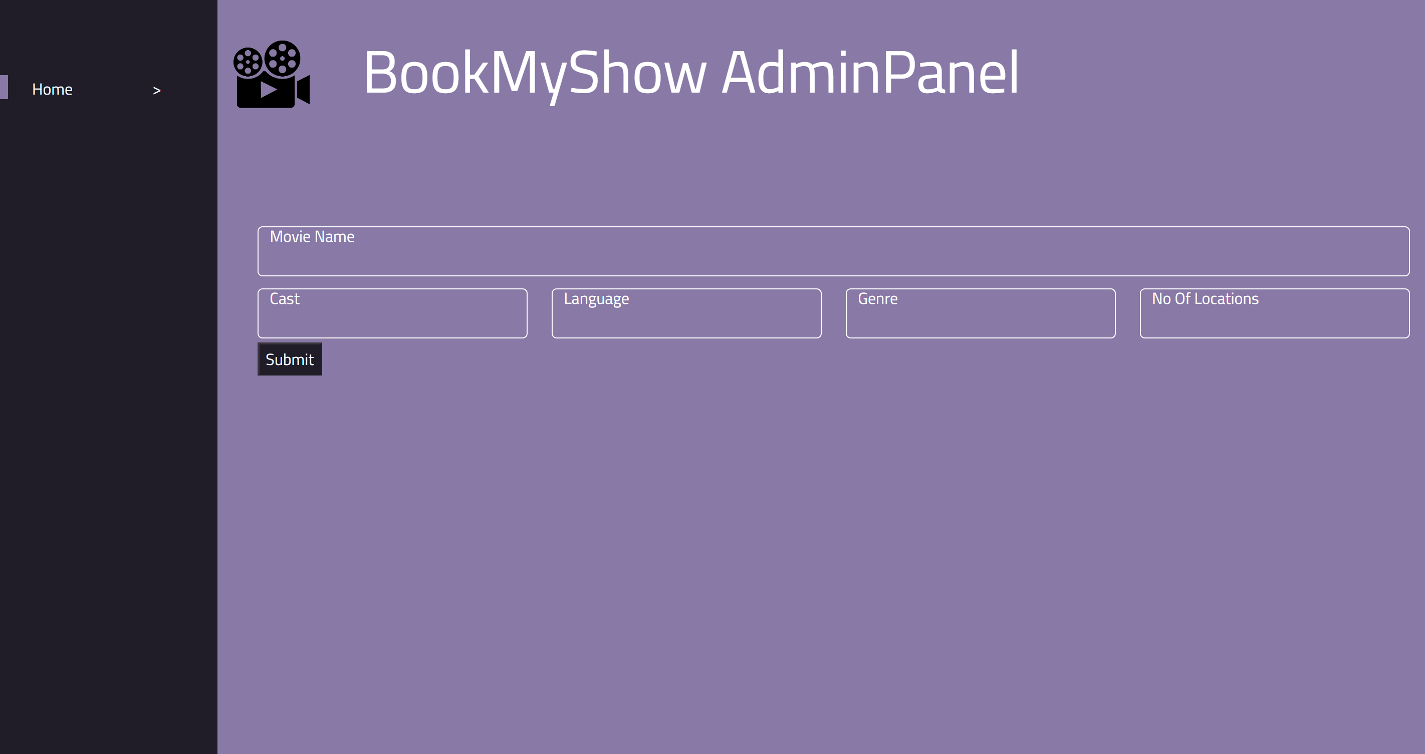 GitHub - NaveenJoyGit/BookMyShowAdminPortalClone