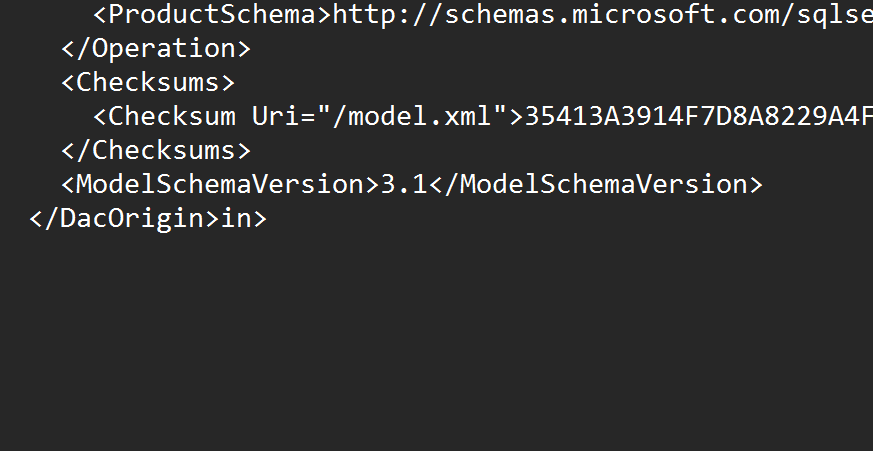 DacPackage.UpdateModel(TSqlModel) corrupts package: 'Origin.xml' is missing or corrupted ...