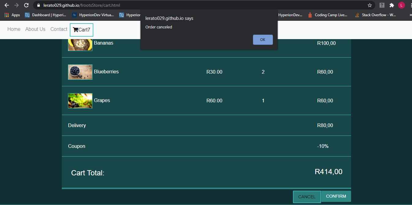 GitHub - Lerato029/frootsStore: Online Fruit Store