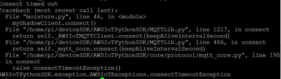 hey i am getting this error while connecting my pi3 to aws iot · Issue ...