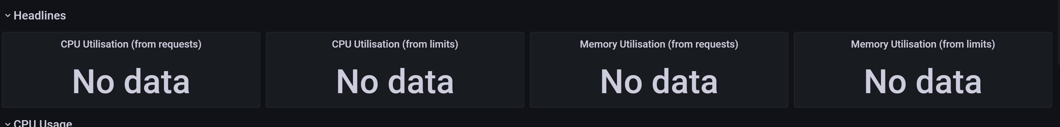 No Data for CPU Memory Network on Kubernetes / Compute Resources ... No Data for CPU Memory Network on Kubernetes / Compute Resources ...