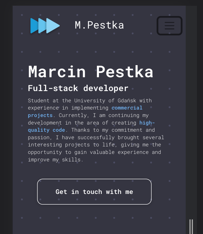 GitHub - MarcinPestka/portfolioapp: React app to show off my projects and skills
