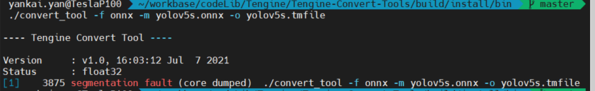 convert yolov5s.onnx 模型失败 · Issue #807 · OAID/Tengine · GitHub