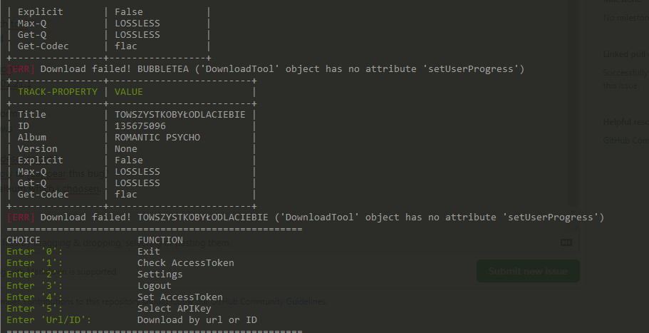 [BUG] [ERR] Download failed! ('DownloadTool' object has no attribute 'setUserProgress') · Issue ...