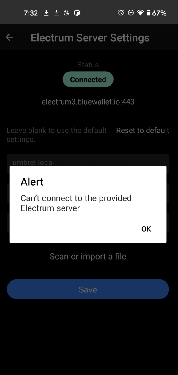 Unable to connect to node's electrum server (Android, local/tor) · Issue #2766 · BlueWallet ...