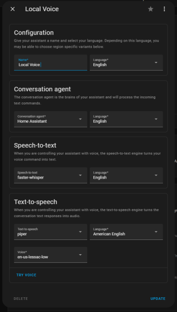 Language selection not remembered on first screen load of Voice assistant config window · Issue ...