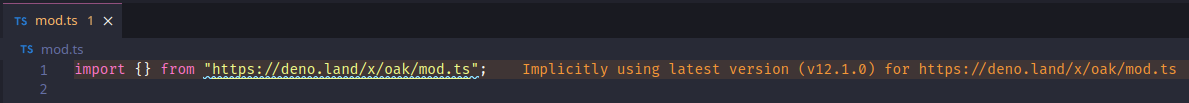 When importing npm modules, suggests to set a specific version · Issue #822 · denoland/vscode ...