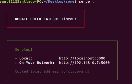 UPDATE CHECK FAILED · Issue #367 · vercel/serve · GitHub
