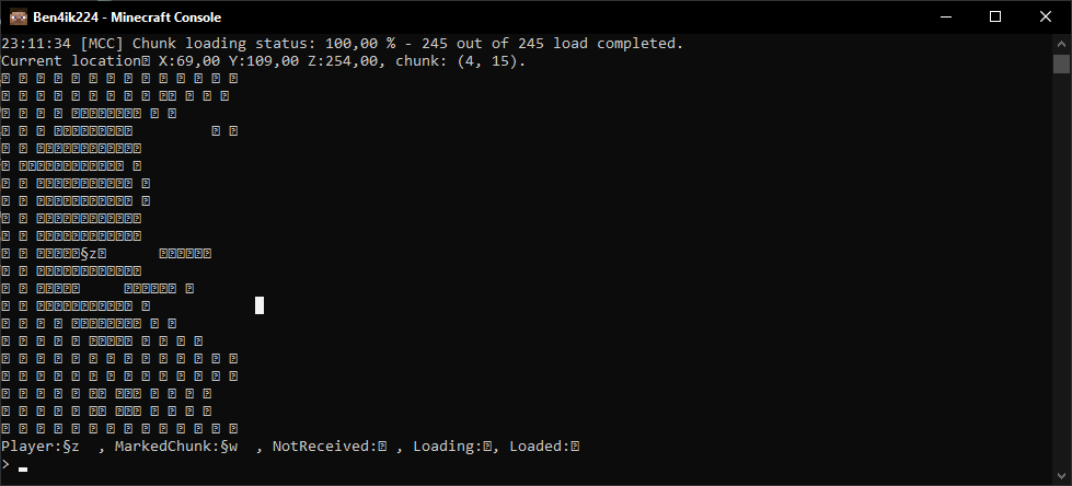 [BUG] /chunk status not correctly display · Issue #2163 · MCCTeam/Minecraft-Console-Client · GitHub