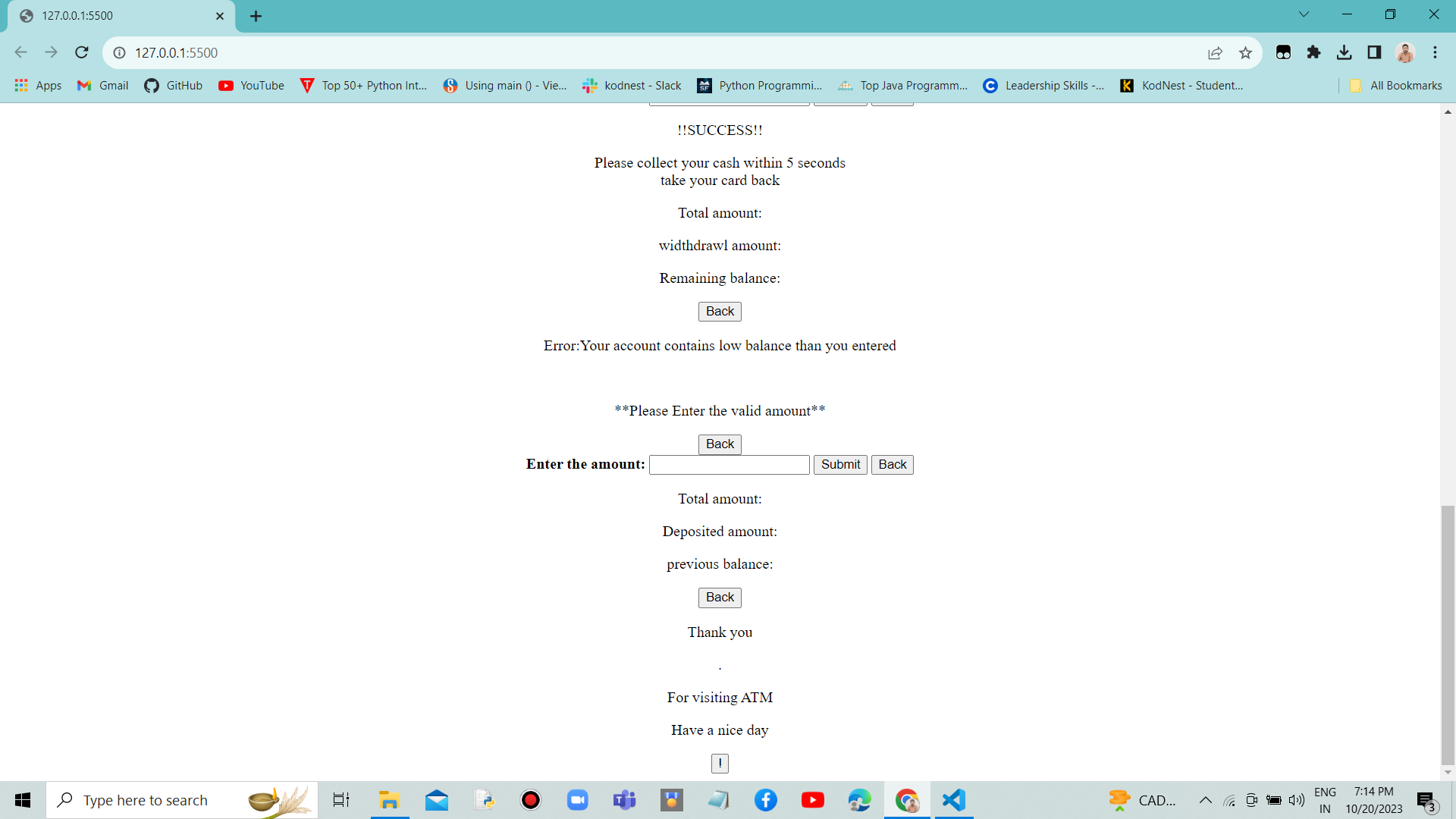 GitHub - Kalyan4636/ATM-SIMULATOR: ATM 🏧 Simulator-USING- JavaScript 💻- HTML ⌨️- CSS 💅.