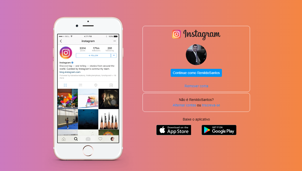 GitHub - renildobsantos/FrontEnd-Interface-Instagram-HTML: Criação de ...