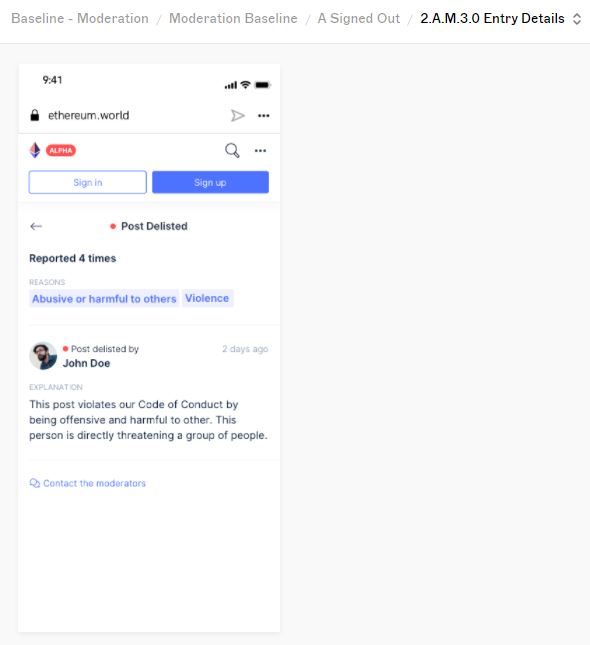 [Mobile Web] The Filter tabs are still displayed in the Entry details on the Moderation History ...