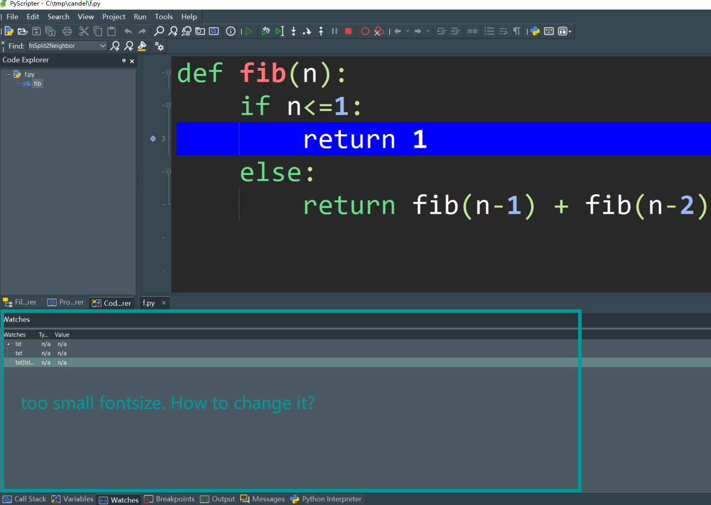 ways to adjust fontsize of watches/callstack/variables/breakpoints window · Issue #1209 ...