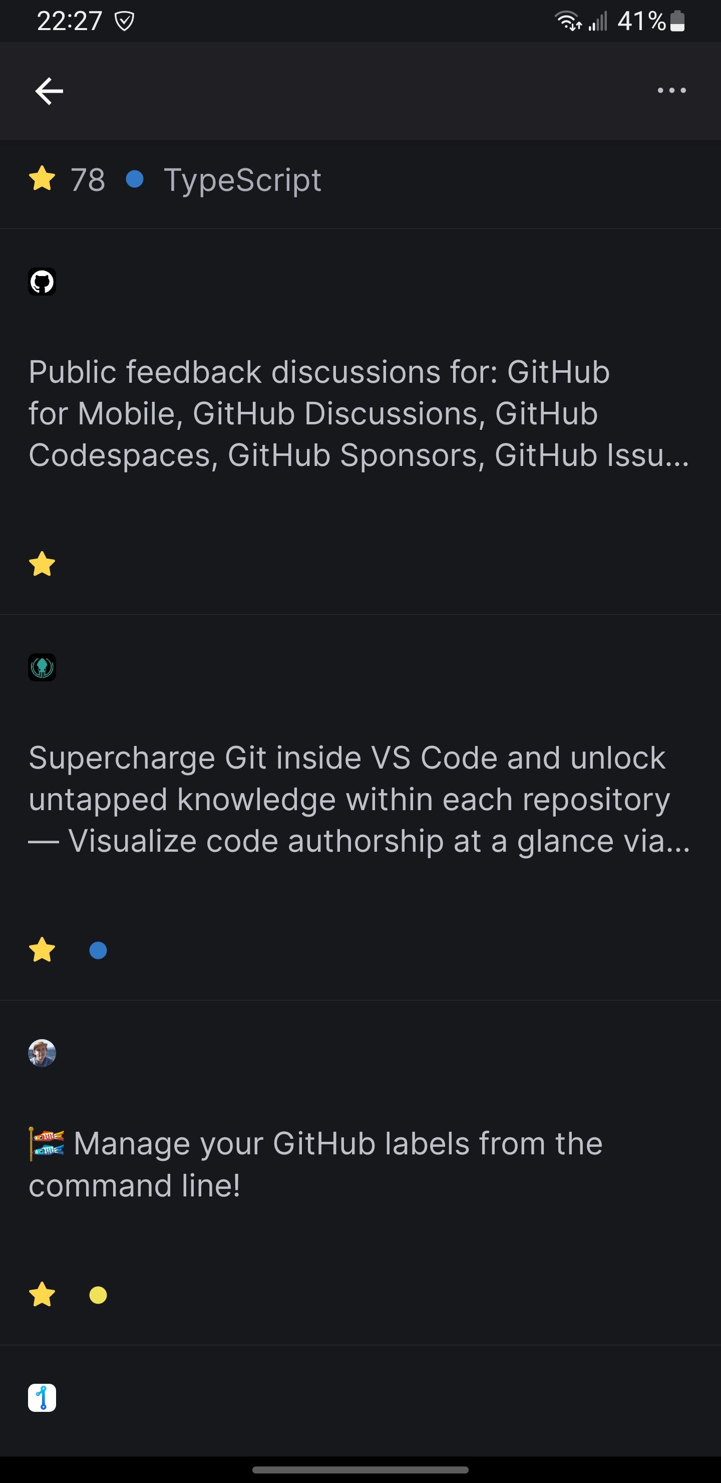 Project titles and programming language often dissapearing in mobile ...