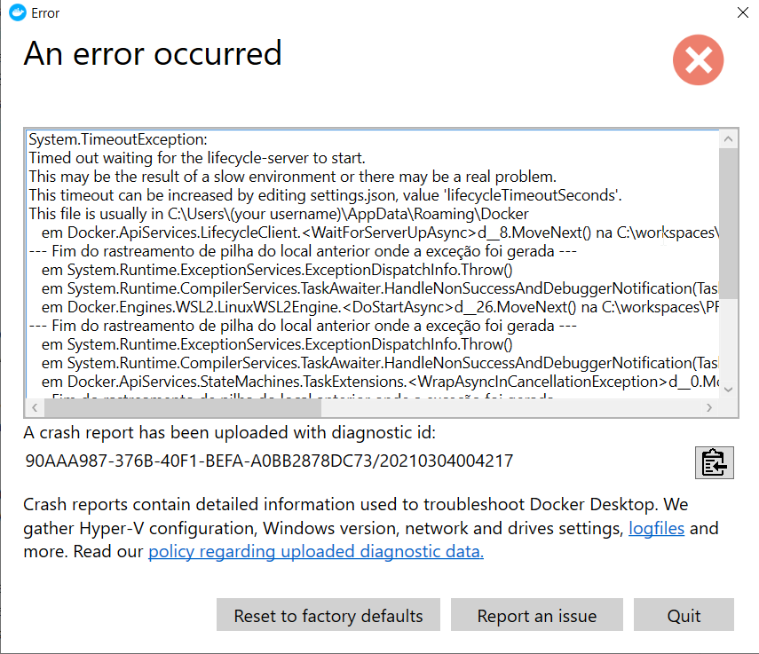System.TimeoutException: Timed out waiting for the lifecycle-server to start. · Issue #10536 ...