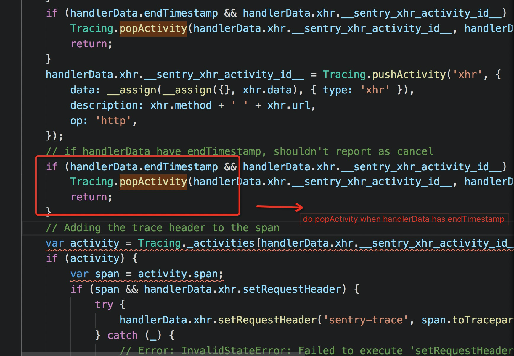 Request Endtimestamp Is Not Be Set When History Go Back · Issue 2881 · Getsentry Sentry