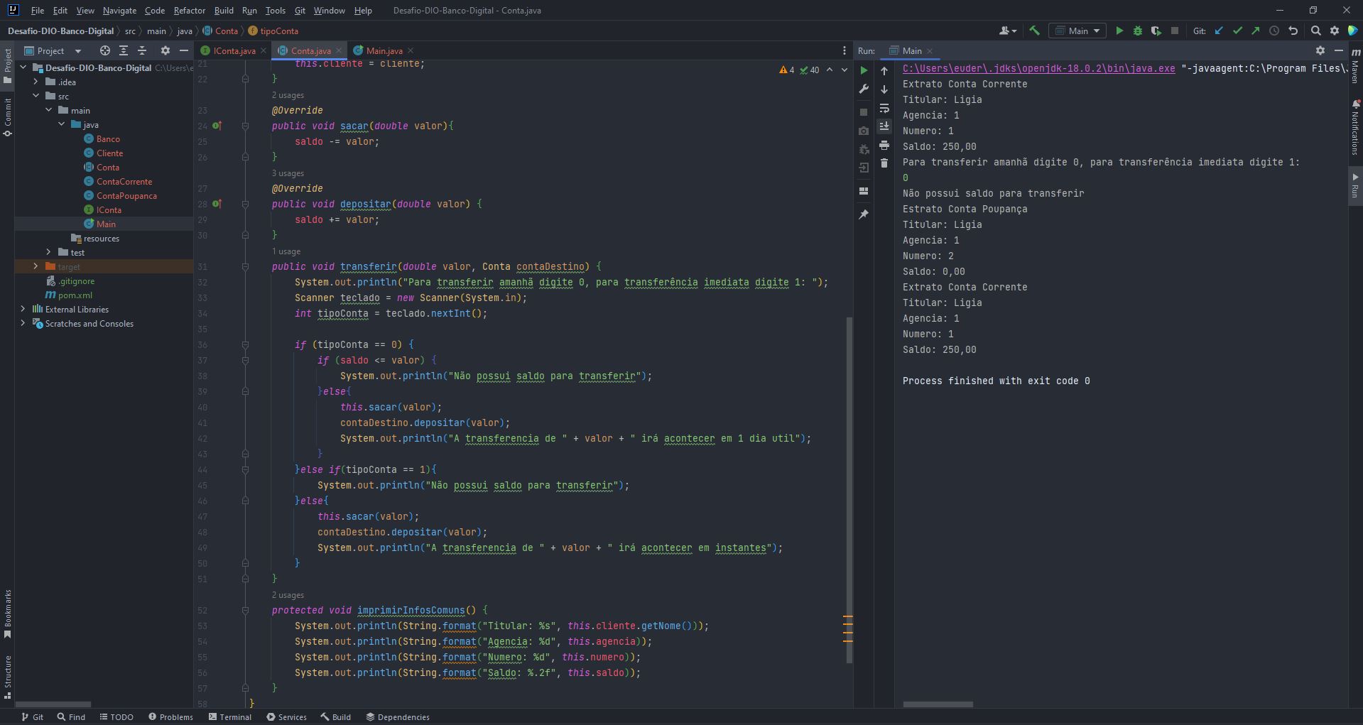 GitHub - ligiastalves/Desafio-DIO-Banco-Digital: desafio de projeto em ...