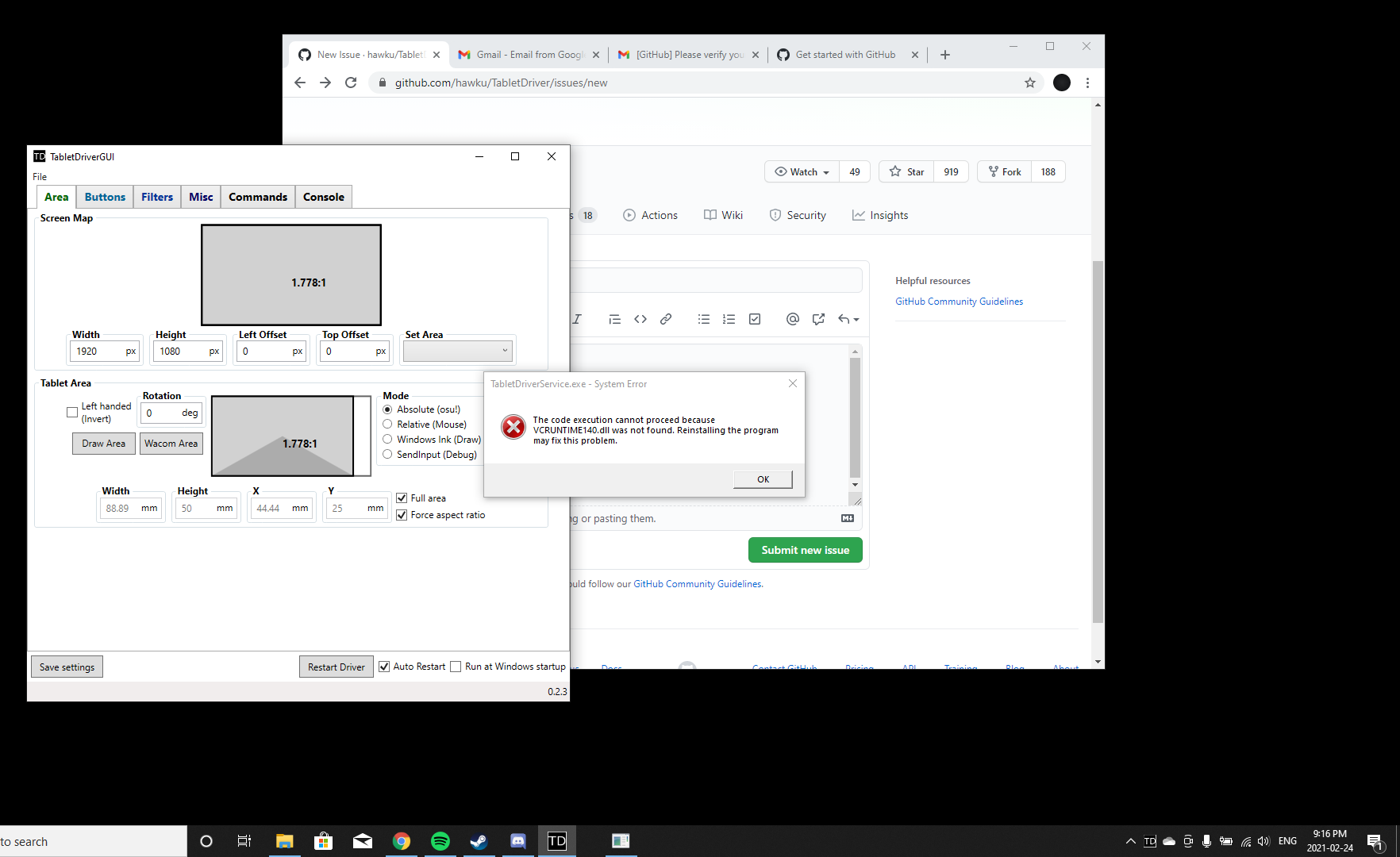 Driver not working · Issue #997 · hawku/TabletDriver · GitHub