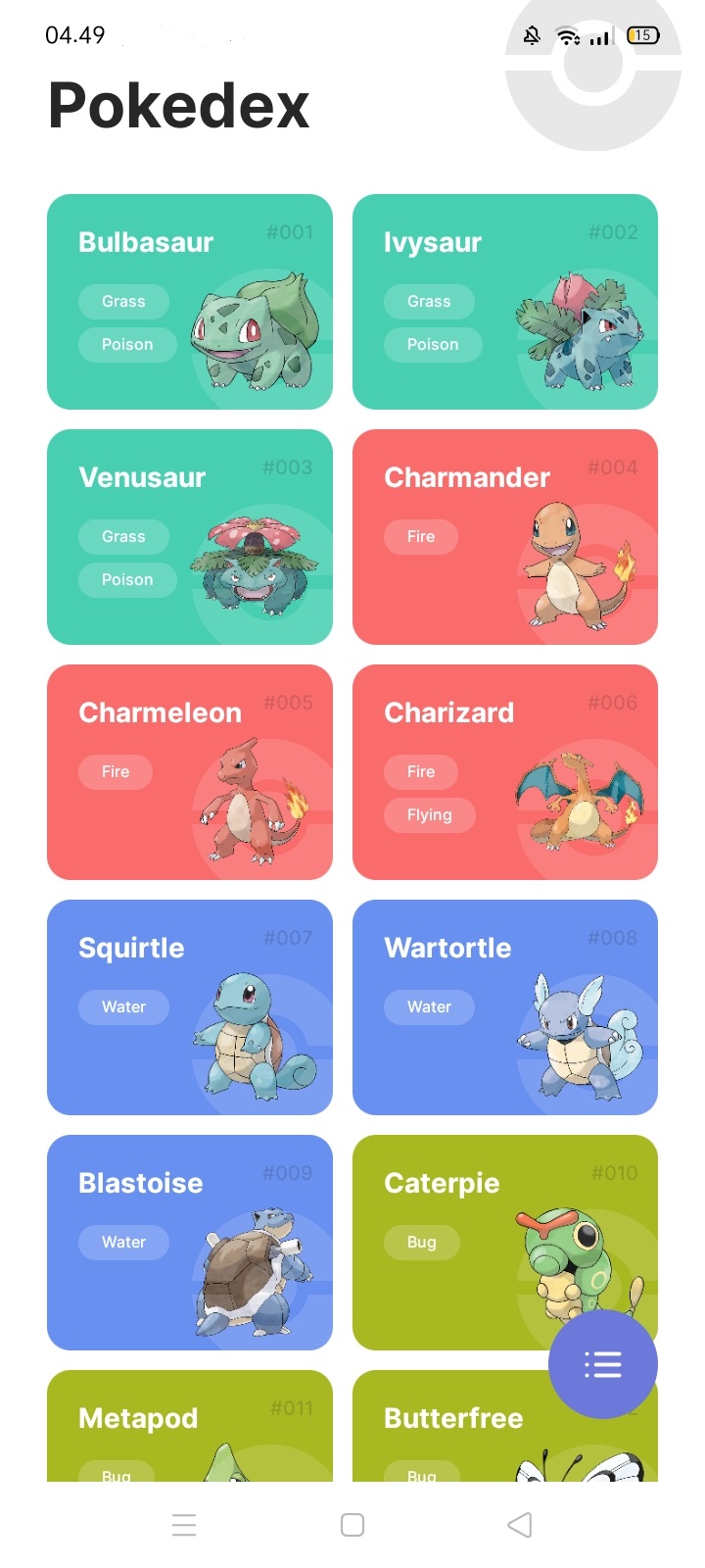 GitHub - Fajarsgit/PokeApp: Mobile Apps that contains an pokemons cards ...