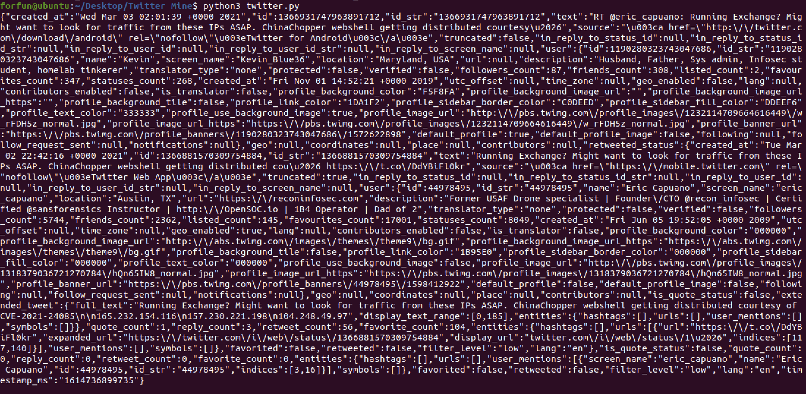 Github Chelsxntwitter Cve Mining Mining Cve Tweets From Twitter 3 Python Script Versions 6707