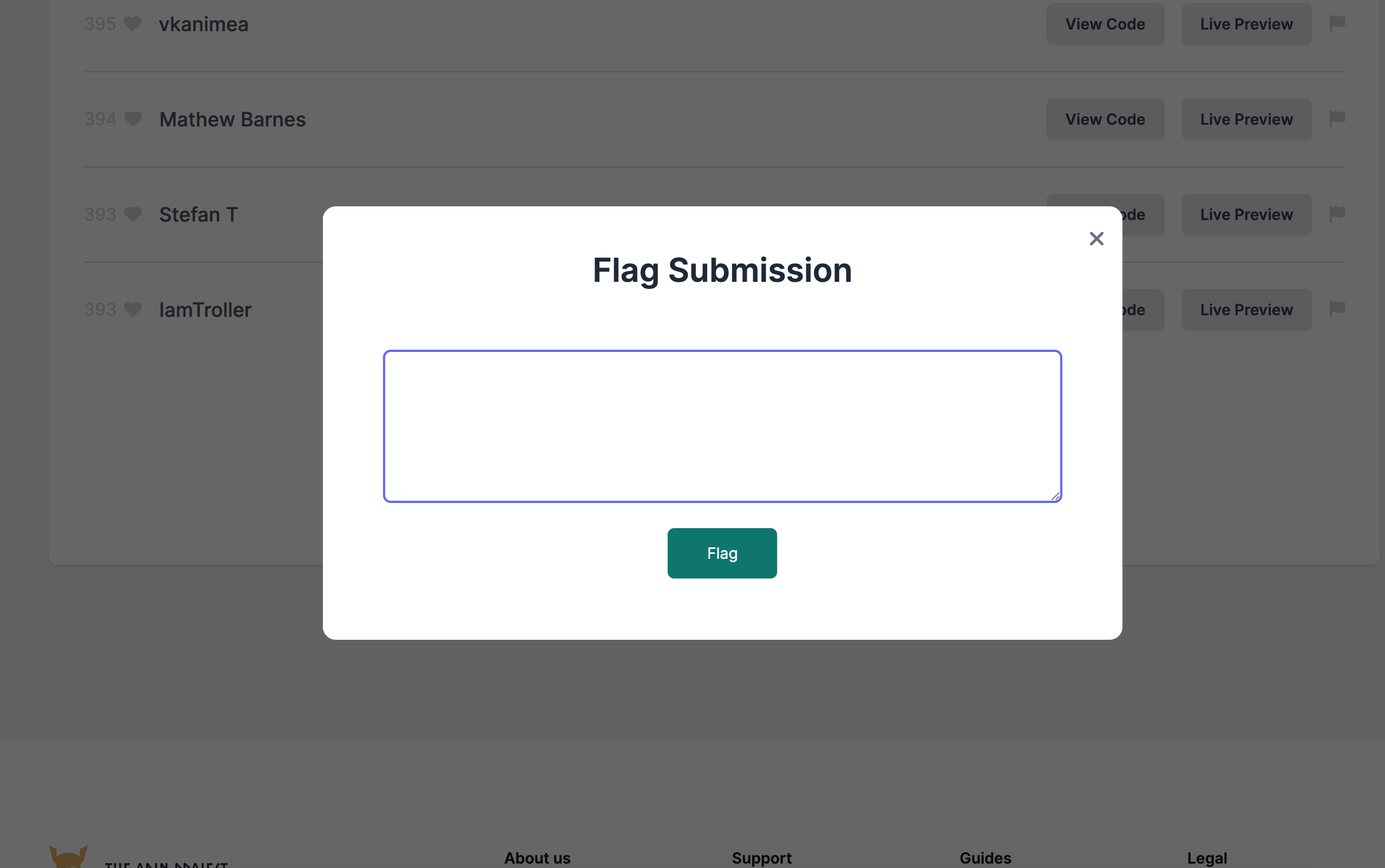 Project Solution Report Options · Issue #3957 · TheOdinProject/theodinproject · GitHub