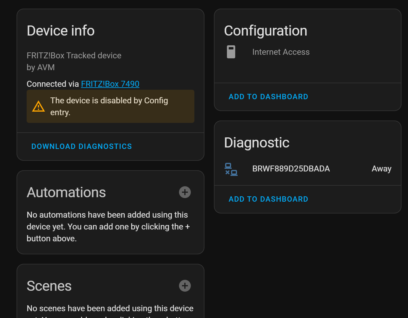 Cannot enable or remove device labeled as "The device is disabled by Config entry" · Issue ...