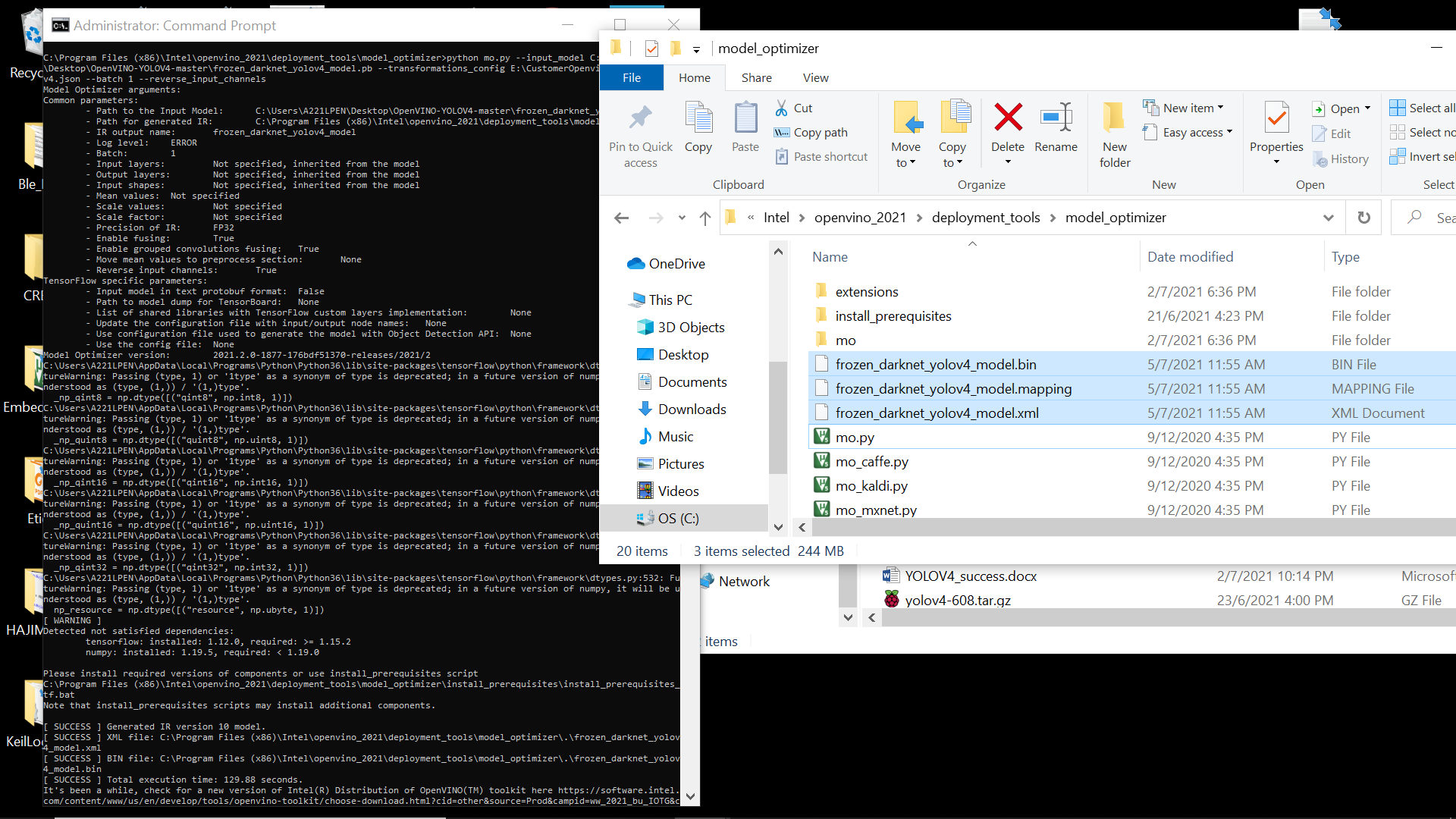 Unable to load network for a trained YoloV4 model (Argument element types are inconsistent ...