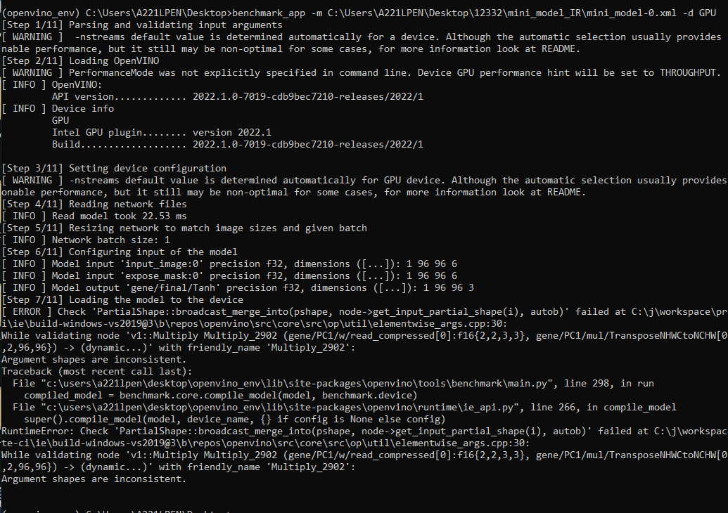 Bug Exception When Loading A Tensorflow Network On Gpu · Issue 12332 · Openvinotoolkit