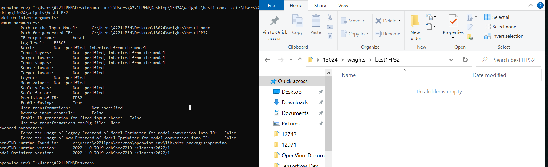Encountered Reshape Error When Converting Onnx Model Into Ir · Issue