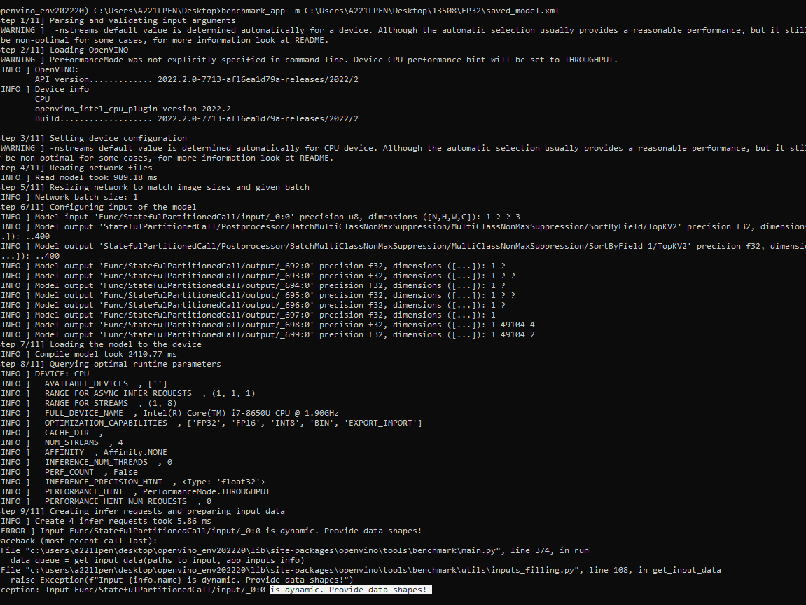 Error converting shape to a TensorShape: Failed to convert 'masked_array(data=[1, --, --, 3 ...