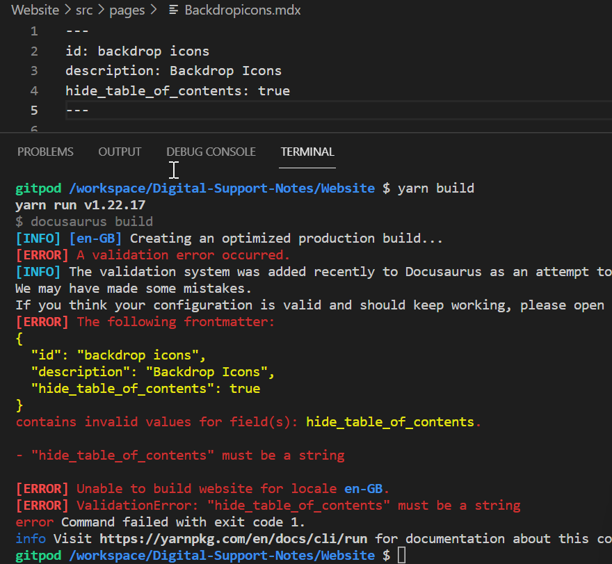 hide_table_of_contents string issue · Issue #6409 · facebook/docusaurus · GitHub