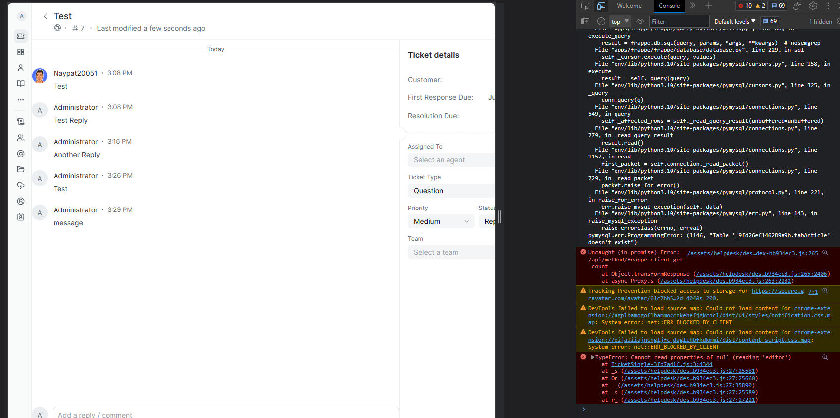 Unable to reply to Email · Issue #1236 · frappe/helpdesk · GitHub