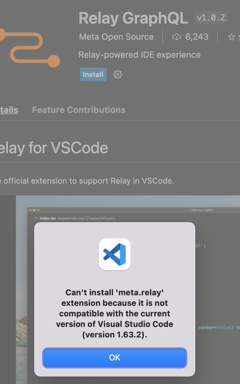 Can't install the vs code relay extension · Issue #4033 · facebook/relay · GitHub
