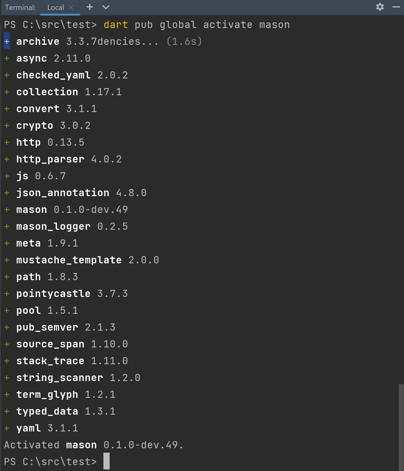 fix: activate issue · Issue #875 · felangel/mason · GitHub
