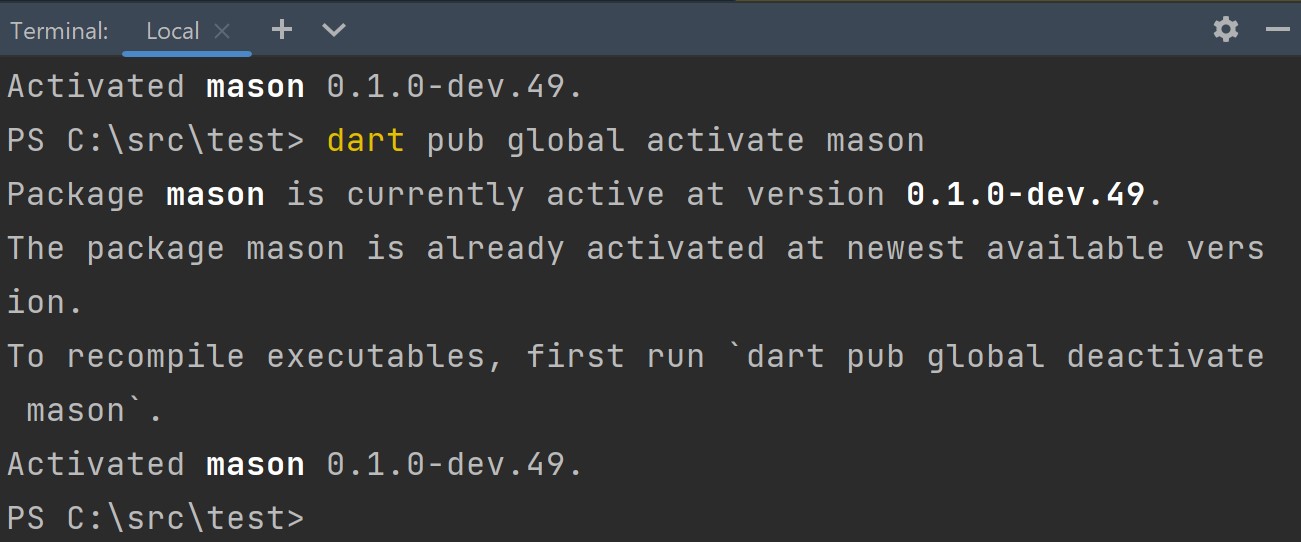 fix: activate issue · Issue #875 · felangel/mason · GitHub