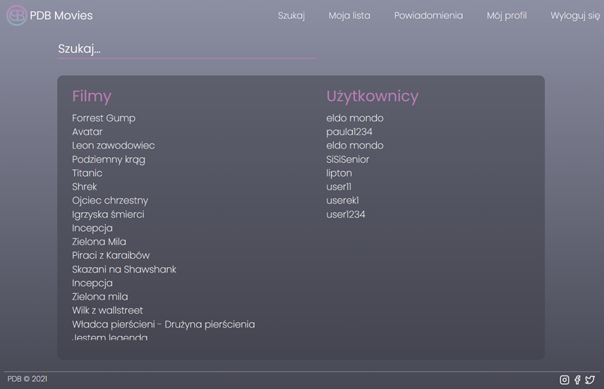 GitHub - w-paulina/PDB-Movies: Engineering project entilted "Video streaming platform with ...